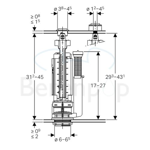 spoelmechanisme - Geberit Type 290 spoelmechanisme