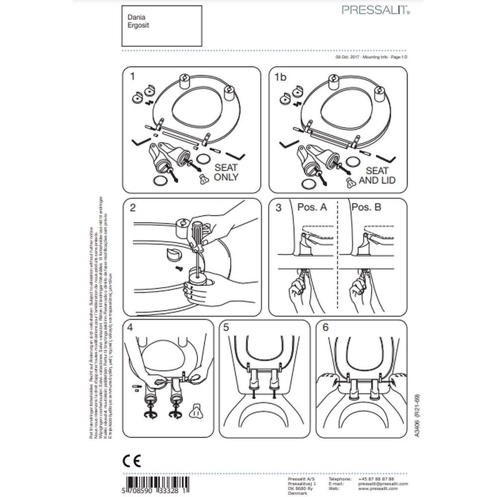 scharnier - Pressalit Dania T9801 scharnier met doorlopende pen, 100mm ...
